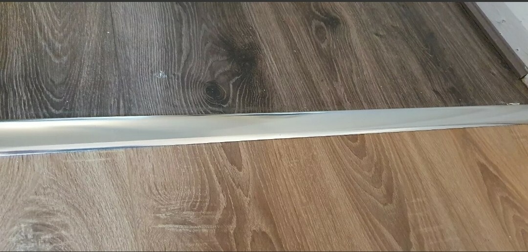 900mm POLISHED CHROME FLAT STRONG SELF ADHESIVE COVERSTRIP/TRIM/PLATE ...