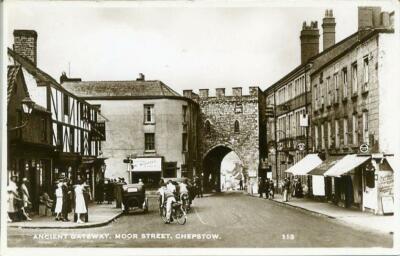 REAL PHOTO POSTCARD ANCIENT GATEWAY, MOOR STREET, CHEPSTOW ...