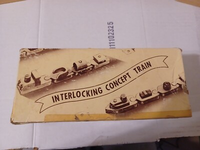 Vintage Guidecraft inc. Wooden Interlocking Concept Train in Original ...