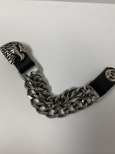 Vest Extenders Black Chain EAGLE HEAD Biker Double Chain Clips ...