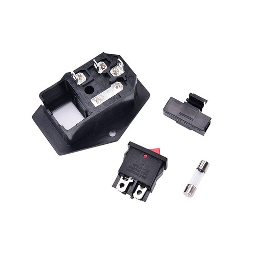 3Pin iec320 c14 inlet module plug fuse switch male power socket 10A ...