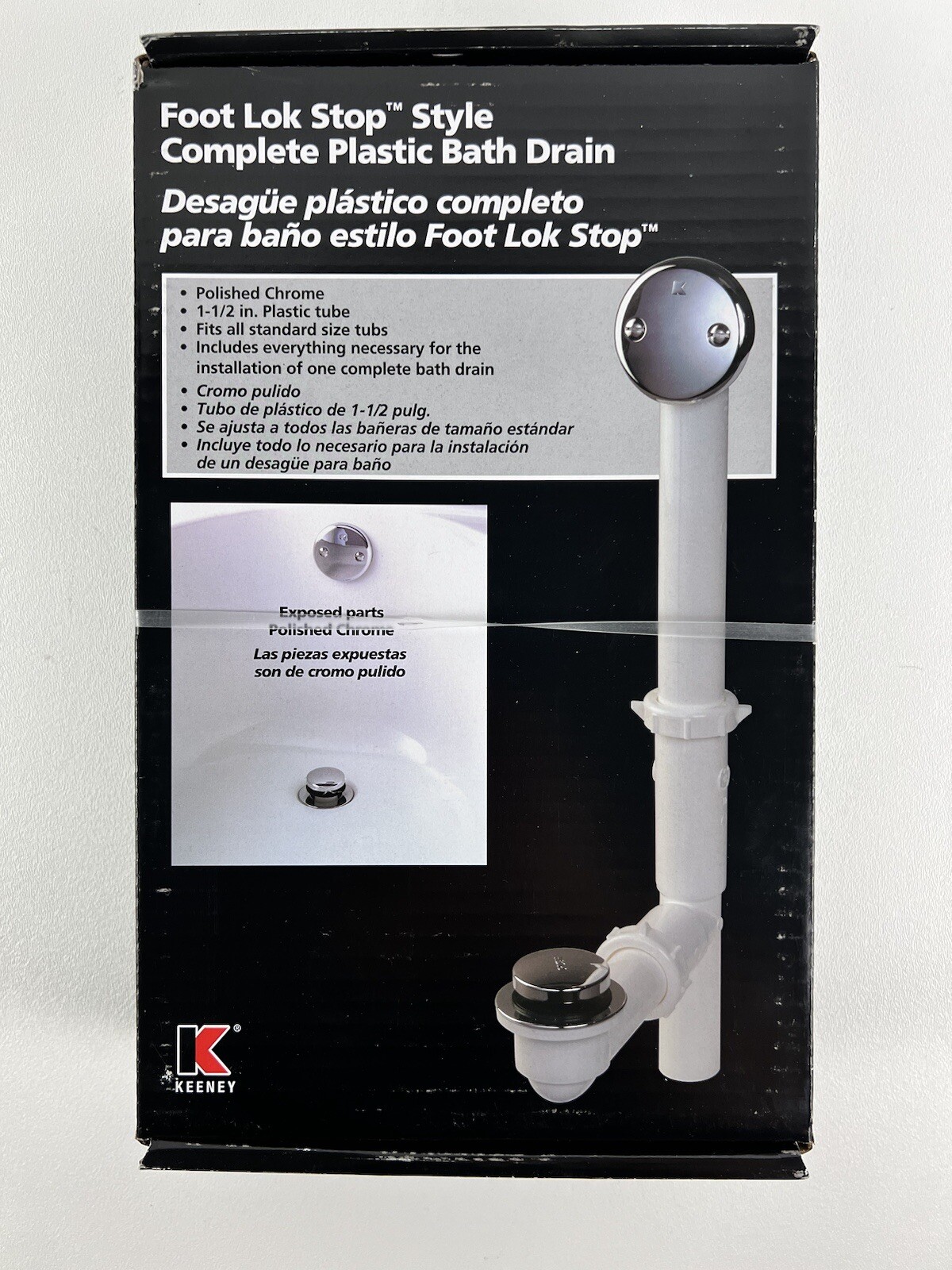 Plumb Pak Foot Lok Stop Bath Drain White 46224935759| eBay