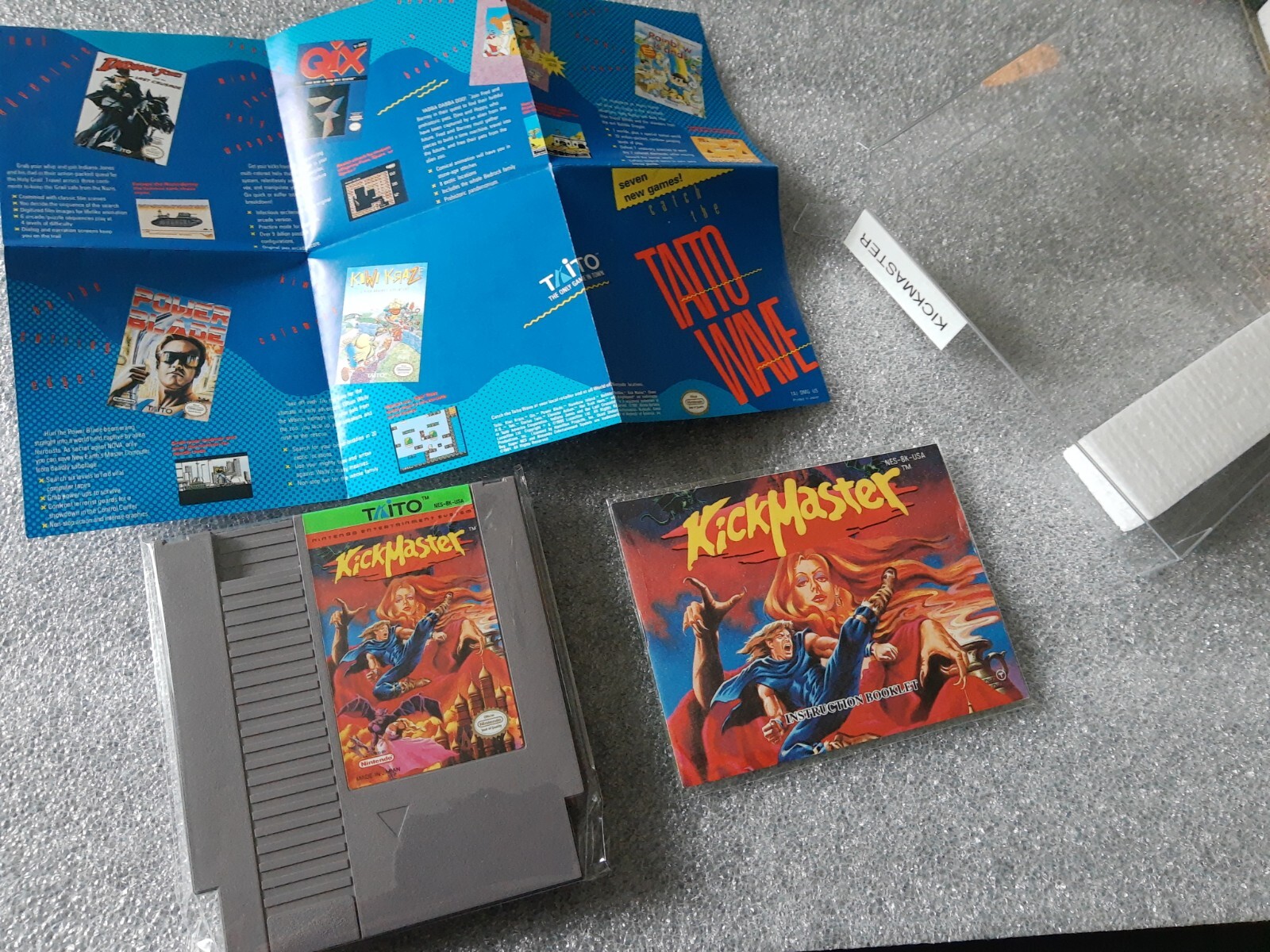 Kick Master NES + Manual + Taito Game Ad Insert / Rare Mint Collectors ...