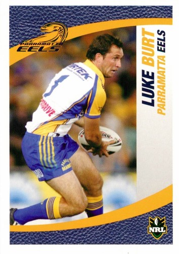 Nouveau 2008 PARRAMATTA EELS NRL Card LUKE BURT Daily Telegraph ...