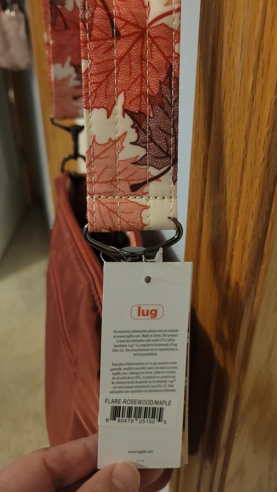 Lug Flare Crossbody Bag NWT Rosewood Red with Maples Cream interior New ...