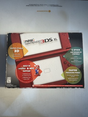 New Nintendo 3DS XL Handheld Console Red Gaming System - Charger ...