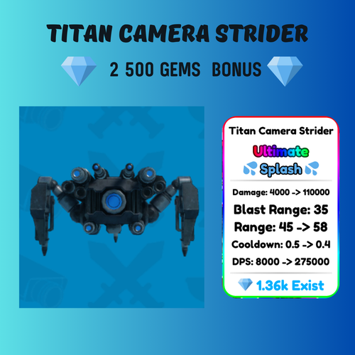 ~ Titan Camera Strider ~ | Toilet Tower Defense | TTD | ️‍🔥 Fast ...