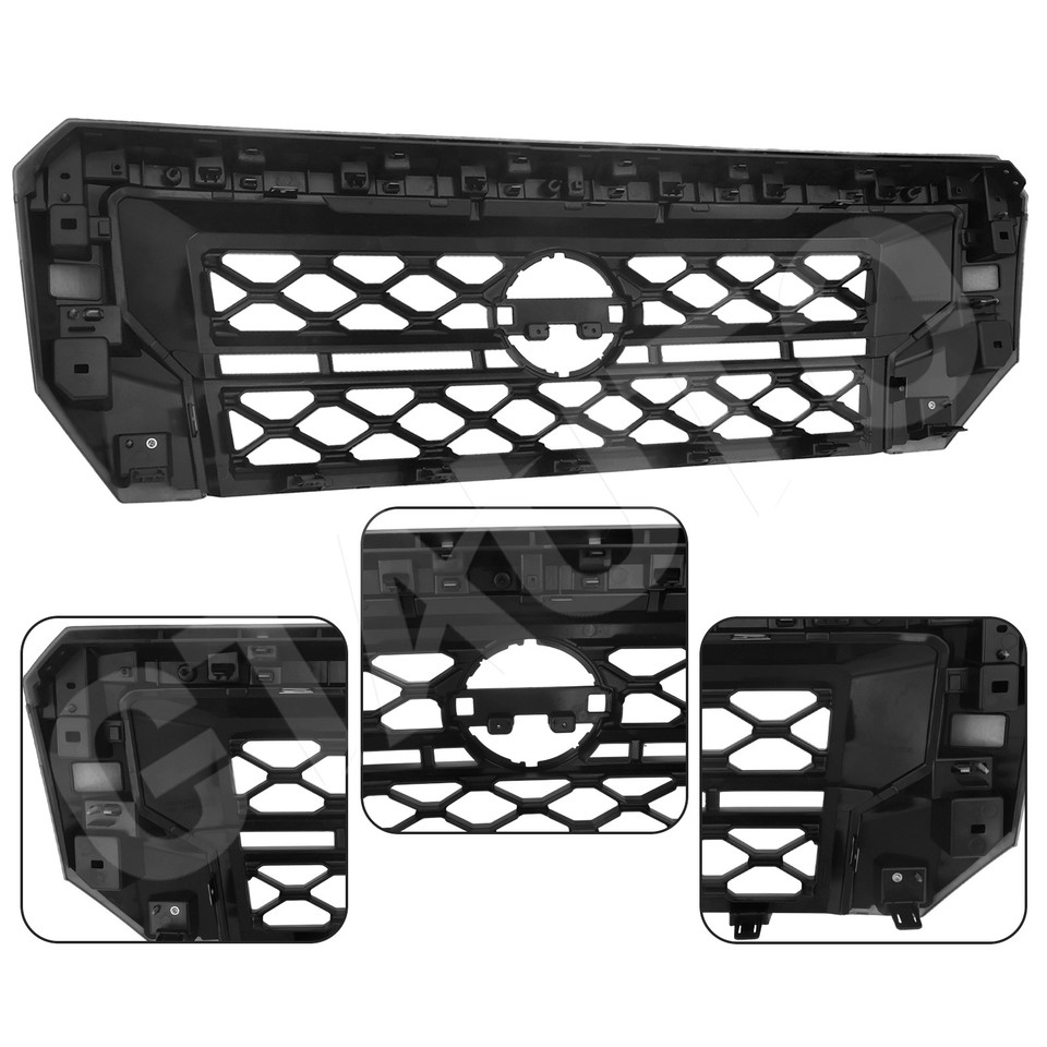 For 2022 2023 2024 Nissan Frontier Front Upper Grille Grill Black 62310 ...