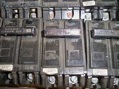 GE THQB2150 50A 2P 240V Bolt On Circuit Breaker Used | eBay