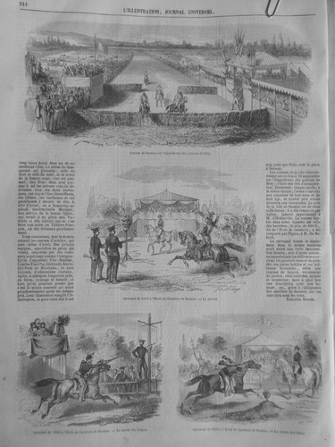 1850 French Army Saumur Cavalry School 3 Old Newspapers | eBay