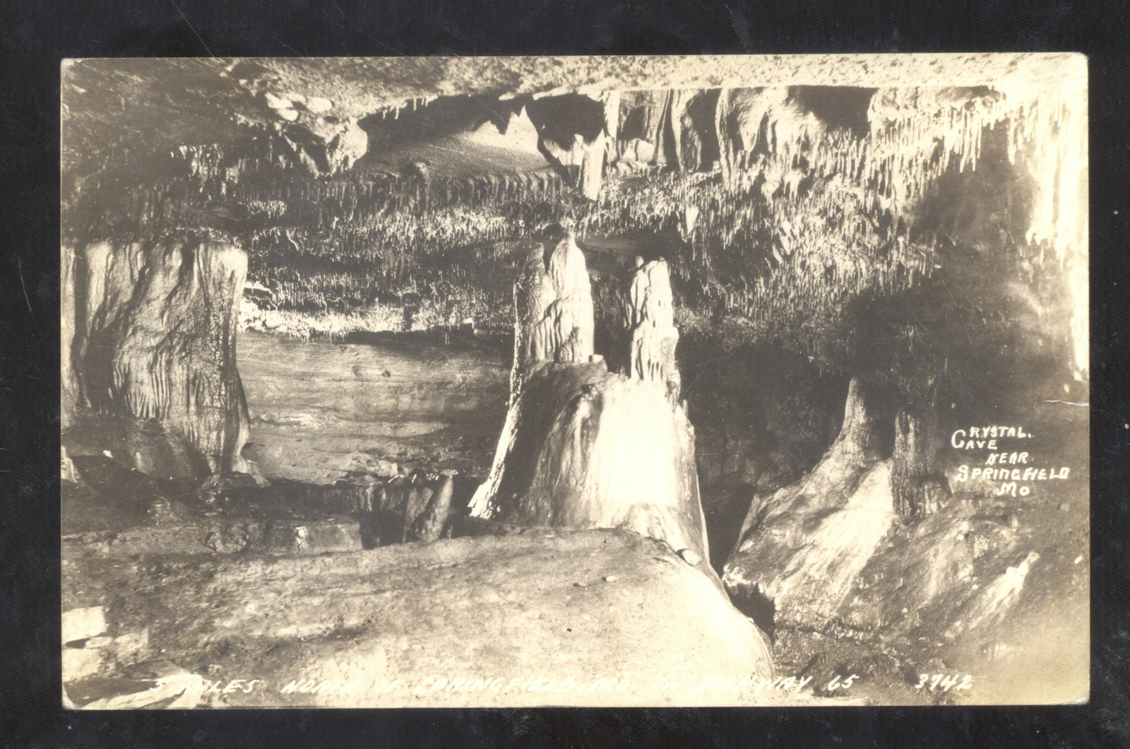 RPPC SPRINGFIELD MISSOURI CAVE INTERIOR VINTAGE REAL PHOTO POSTCARD MO ...