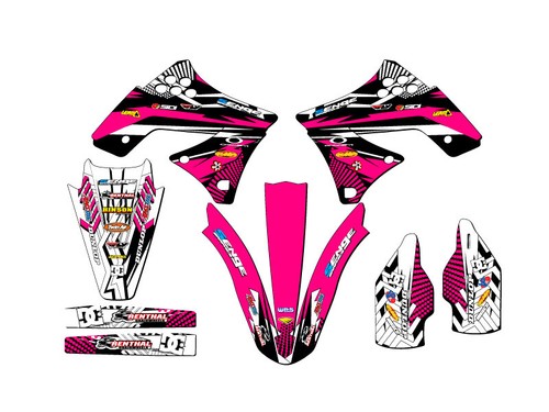 2009-2012 KX 250 F MAYHEM Pink Senge Graphics Kit Compatible with ...