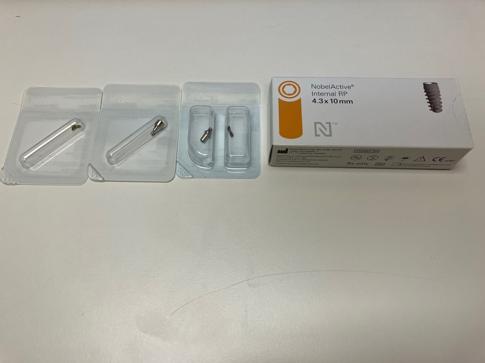 LOT of 10 Nobel Biocare NobelActive Internal RP 4.3 x 10m Complete Set ...