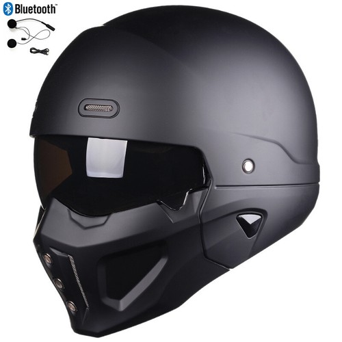 Bluetooth Flip Up Modular Motorcycle Helmet Half Face StreetBike Helmet ...