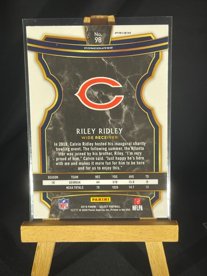 2019 Select Riley Ridley #98 Concourse Level Silver Prizm Rookie Card ...