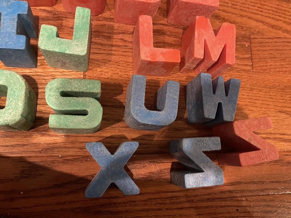 Alphabet ABC's Blocks TUFF STUFF Mattel 1971 Vintage 21 Blocks #4383 | eBay