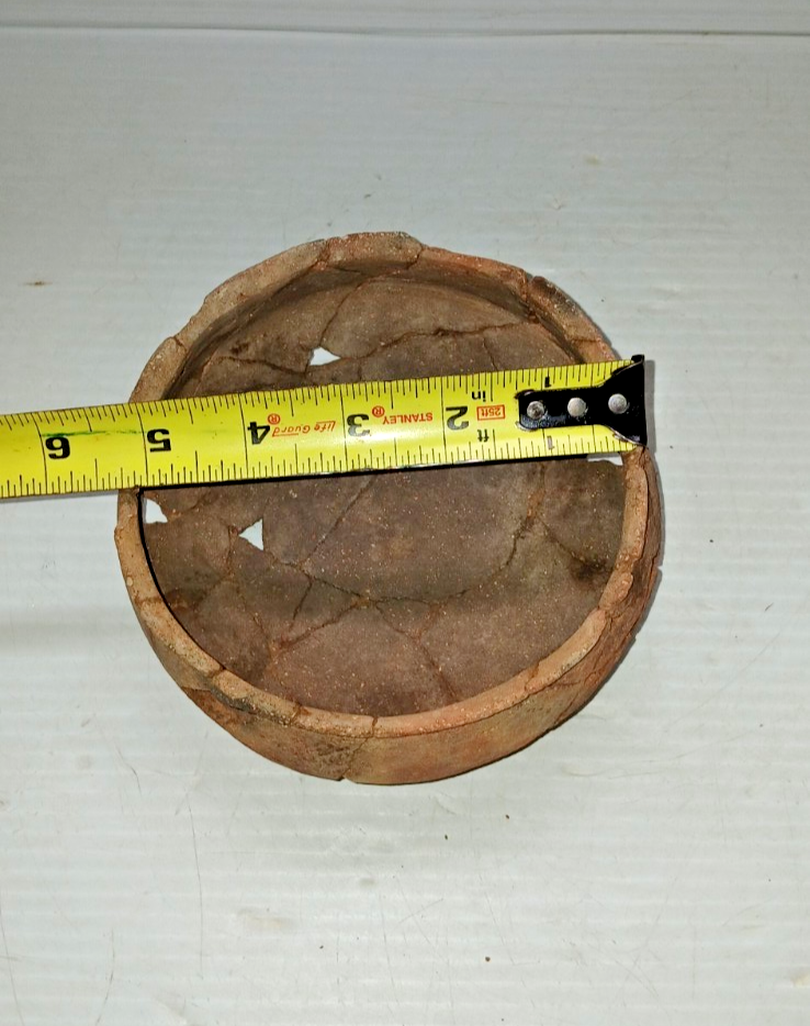 Pre-Columbian Native American Indian Mississippian Partial Pottery Bowl ...
