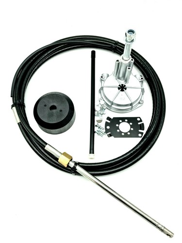 Universal Boat Steering Box Kit 25FT ~ 7.61M Cable Teleflex Multiflex ...