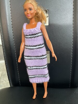 KNITTED DRESS - TO FIT CURVY BARBIE SIZE DOLL #2773 | eBay UK