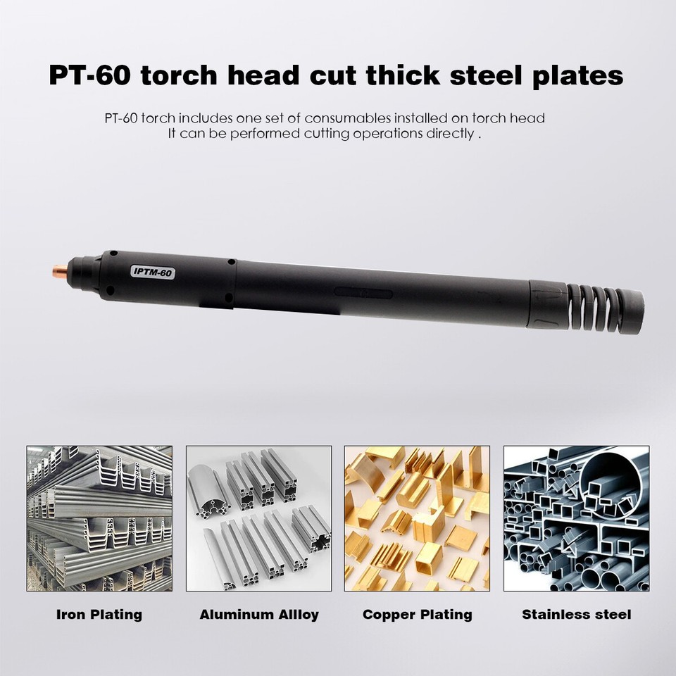 Non-HF Pilot Arc Straight Plasma Torch Head Body 60A for PT-60 IPT-60 ...