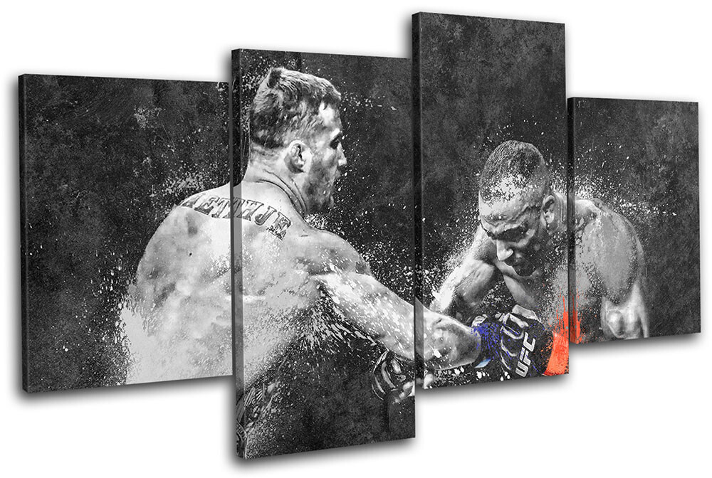 UFC Grunge MMA Gaethje Barboza Sports MULTI CANVAS WALL ART Picture ...