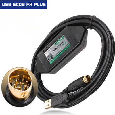 Applicable to Mitsubishi FX3U FX2N/1N/3GA programming cable USB-SC09-FX ...