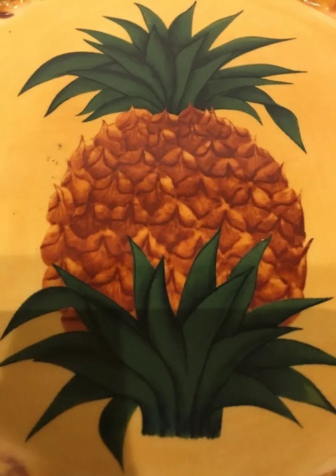 Pacific Rim Hand-Painted Pineapple Salad/Dessert Plate 9" D | eBay