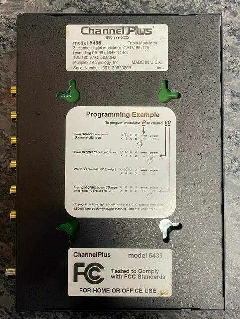 Channel Plus 5435 Three-Channel Video Modulator for sale online | eBay