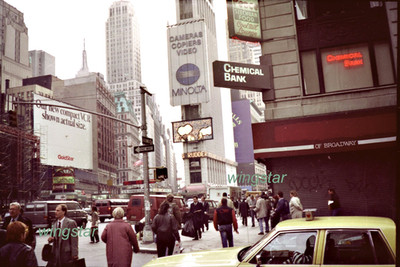 Vintage Times Square SIGN NYC Taxi Advertising Graffiti Minolta Photo ...