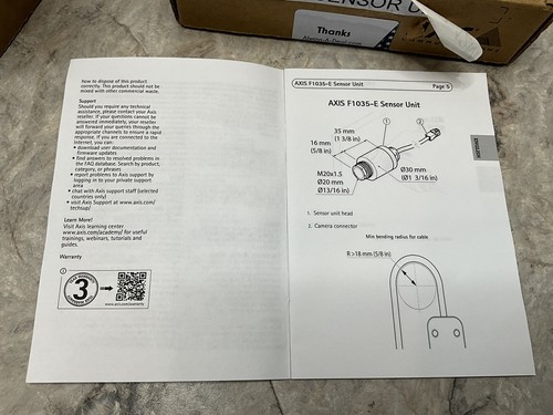 Axis F1035-E Sensor unit 12M P/N 0736-001 NEW W/ F8201 VARI-ANGLE MOUNTING BRKT | eBay
