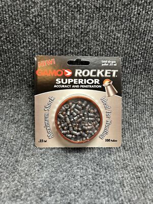 Gamo 632127554 Rocket .22 Caliber Airgun Pellets Round Nose 100 Count ...