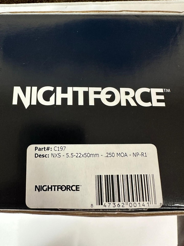 Nightforce NXS 5.5-22x50 NP-R1 Riflescope C197 | eBay
