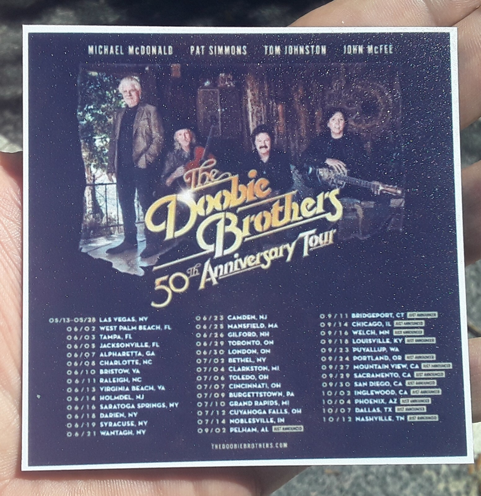The Doobie Brothers 50th Anniversary Tour Promo Magnet W/Dates | eBay
