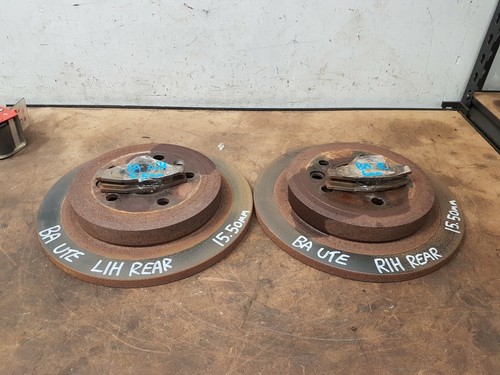 FORD BA FALCON UTE PAIR OF REAR DISC ROTORS & BRAKE PADS | eBay Australia
