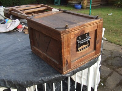 UNUSUAL VINTAGE STRONG STORAGE BOX possibly MILITARY 15 x 13x 10" H | eBay