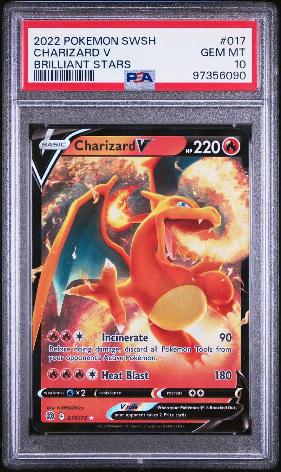 Charizard V 2022 Sword & Shield: Brilliant Stars #017/172 Holo Price ...