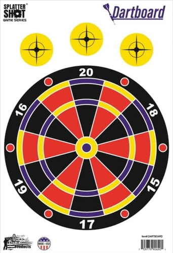 Splatter Shot Game Series 12" x 18" Dartboard Heavy Tag Paper Target ...