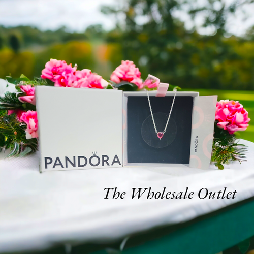 AUTHENTIC PANDORA Sparkling Heart Halo Pendant Collier Necklace ...