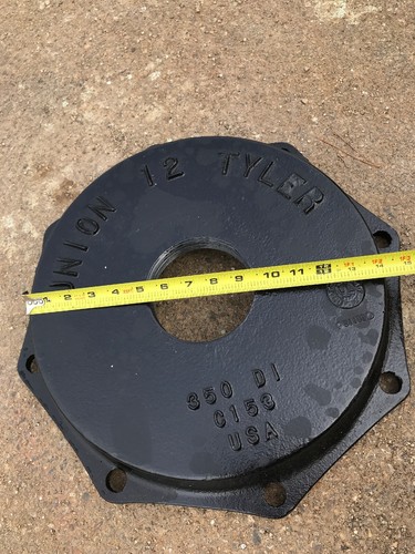 TYLER UNION 12” X 4” MECHANICAL JOINT MJ CAP 4” FNPT TAP 350 DI Made In ...