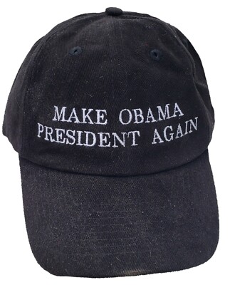 Make Obama President Again Baseball Hat Cap Black White One Size Adult ...