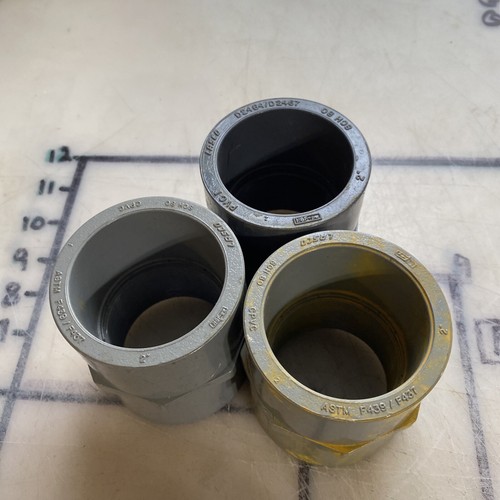 Lot of 3: Lasco F437/F439 SCH80 2” CPVC Thread x Slip Union | eBay