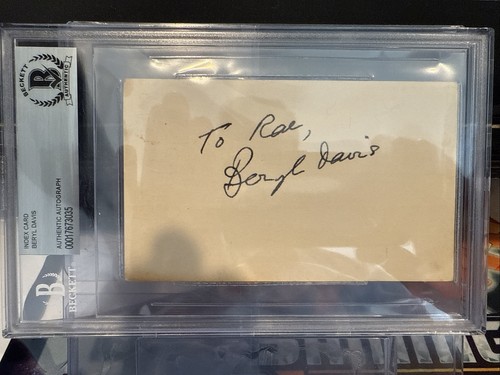 2024 Historic Autographs Celebrity + Beryl Davis Signature “ To Rae ...