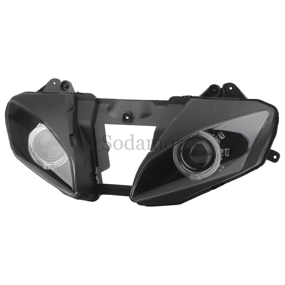 Assembly Headlight White Angel Blue Devil Eyes Light For Yamaha YZF R6 ...