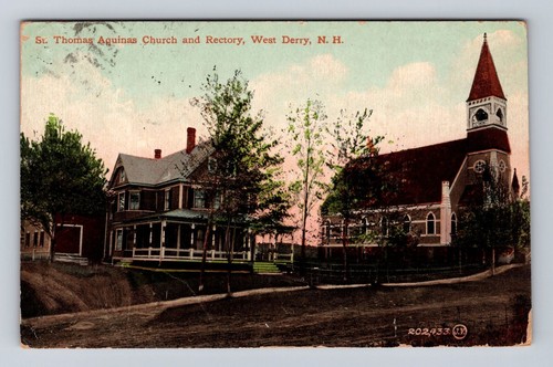 West Derry NH-New Hampshire, St Thomas Aquinas Church, Rectory Vintage ...