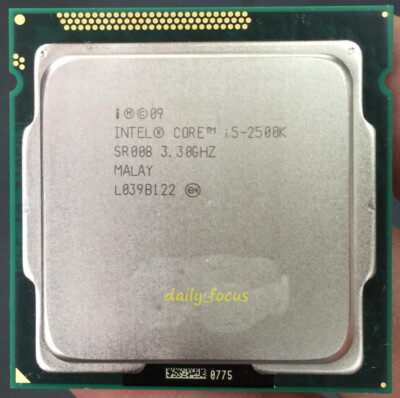 Intel Core i5-2500K 3.3 GHz 4 cores 4 threads 5 GT/s DMI CPU Processor ...