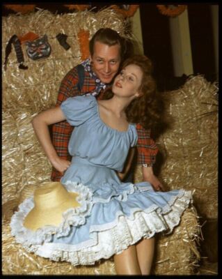 Susan Hayward Jess Barker 1940's Vivid Color Photo in hay loft Orig ...