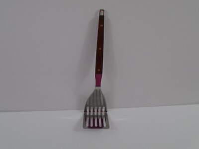 Ekco Flint 10" Curved Lifter Slotted Spatula Potato Masher wood handle ...