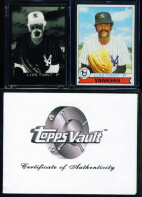 1979 Topps Vault Black & White Proof LUIS TIANT Yankees w/ reg card ...