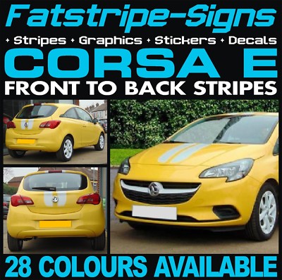 to fit VAUXHALL CORSA E STRIPES CAR GRAPHICS DECALS STICKERS VIPER ...