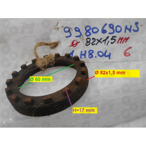 Écrou de sécurité écrou applications spéciales différentes Ø 82 x 1,5 ...
